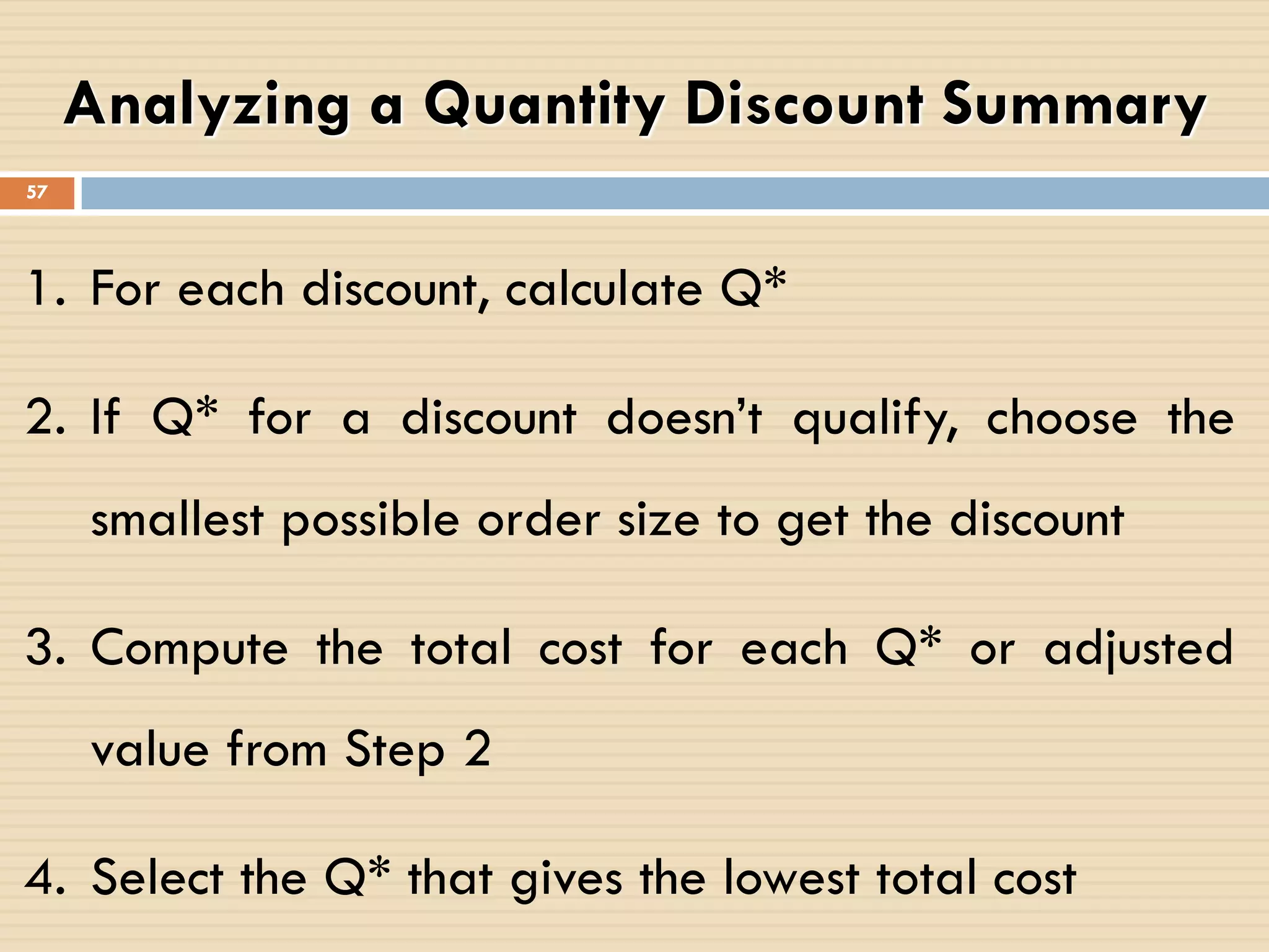 Basic EOQ Model, Quantity Discount, Economic Lot Size | PDF