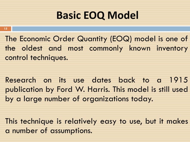 Basic EOQ Model, Quantity Discount, Economic Lot Size | PDF