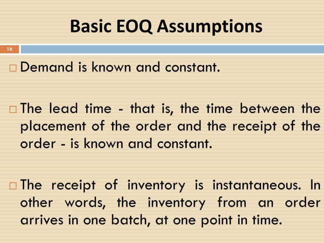 Basic EOQ Model, Quantity Discount, Economic Lot Size | PDF