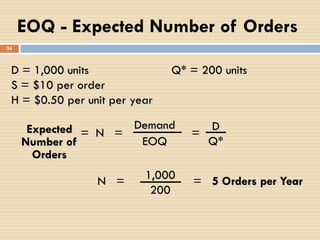 Basic EOQ Model, Quantity Discount, Economic Lot Size | PDF