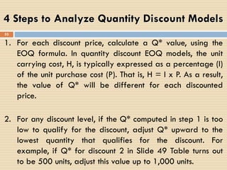 Basic EOQ Model, Quantity Discount, Economic Lot Size | PDF