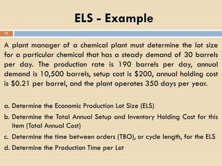 Basic EOQ Model, Quantity Discount, Economic Lot Size | PDF