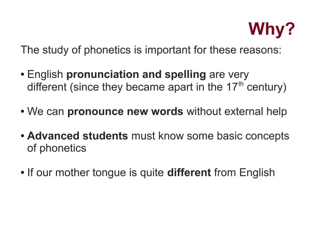 Basic English phonetics | ODP