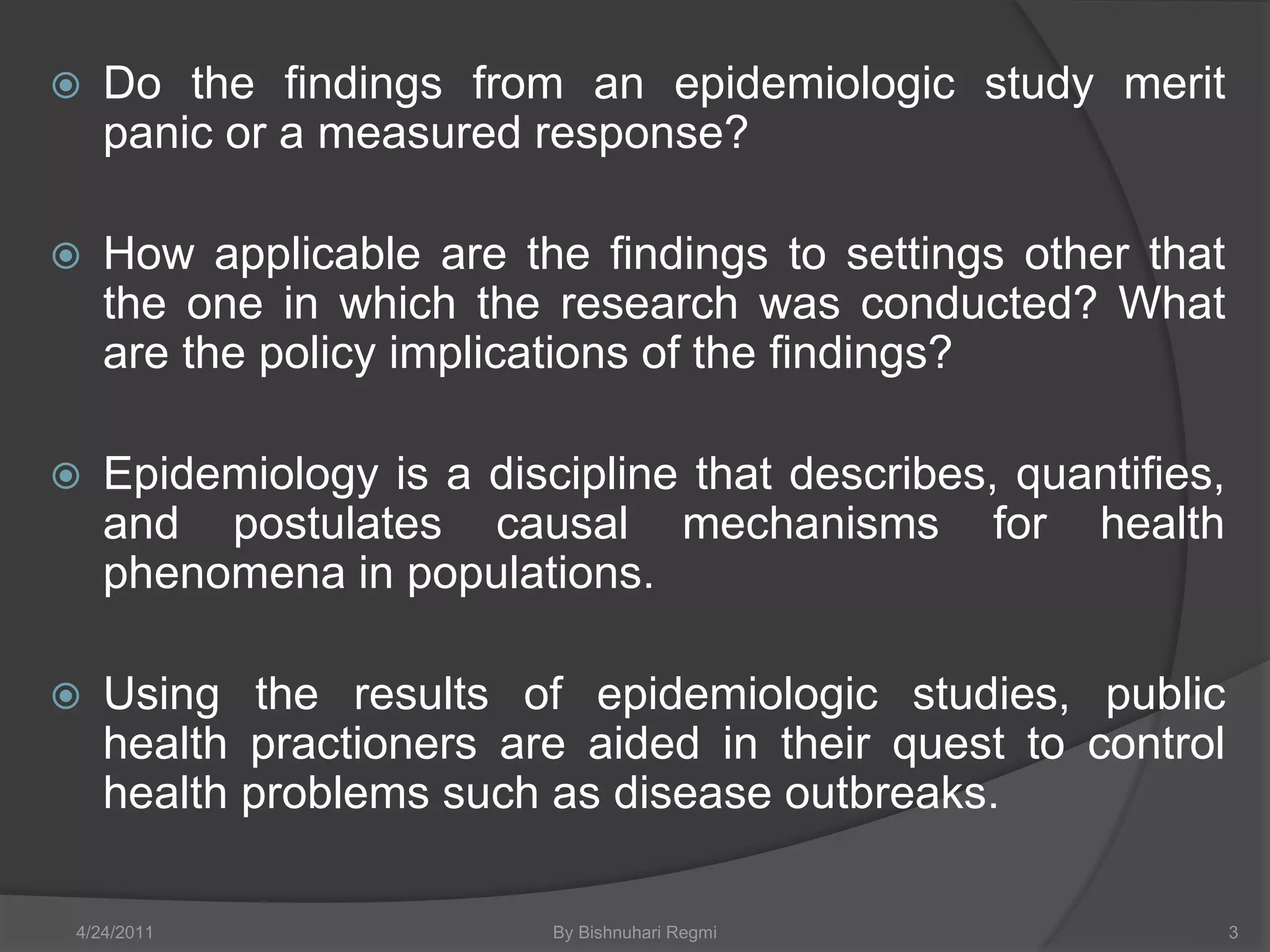 Basic epidemiology | PPT