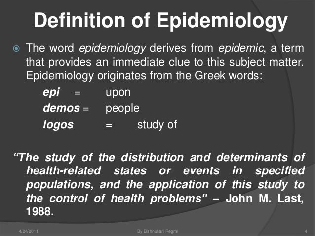 Basic epidemiology