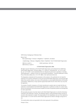 Basic epidemiology by bonita | PDF
