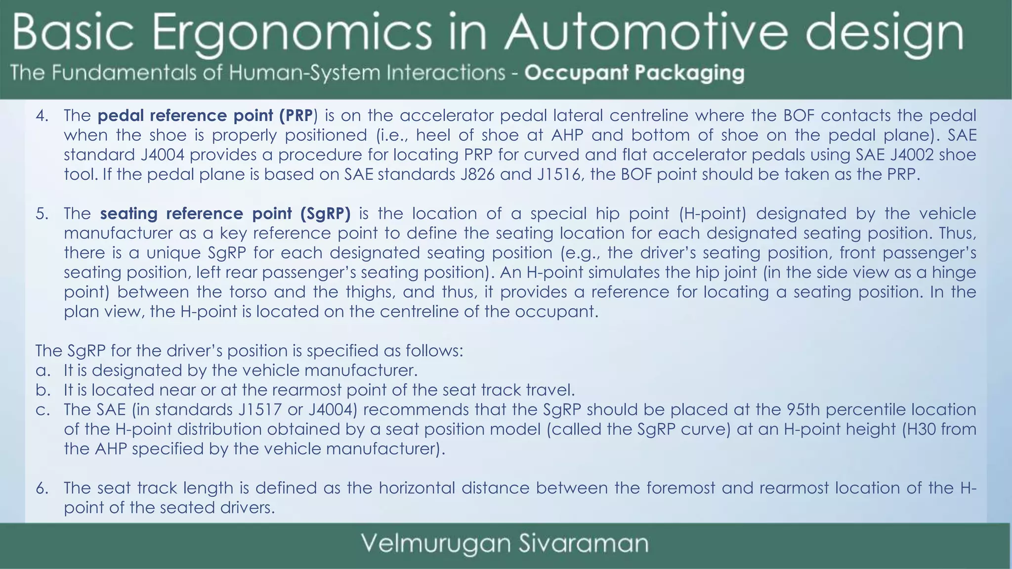 Basic ergonomics in automotive design | PDF