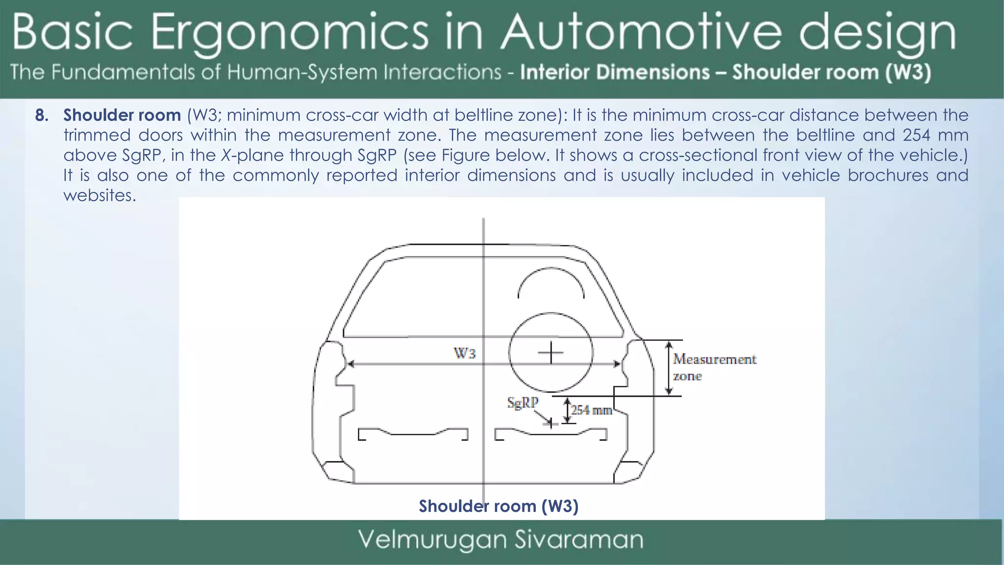 Basic ergonomics in automotive design | PDF