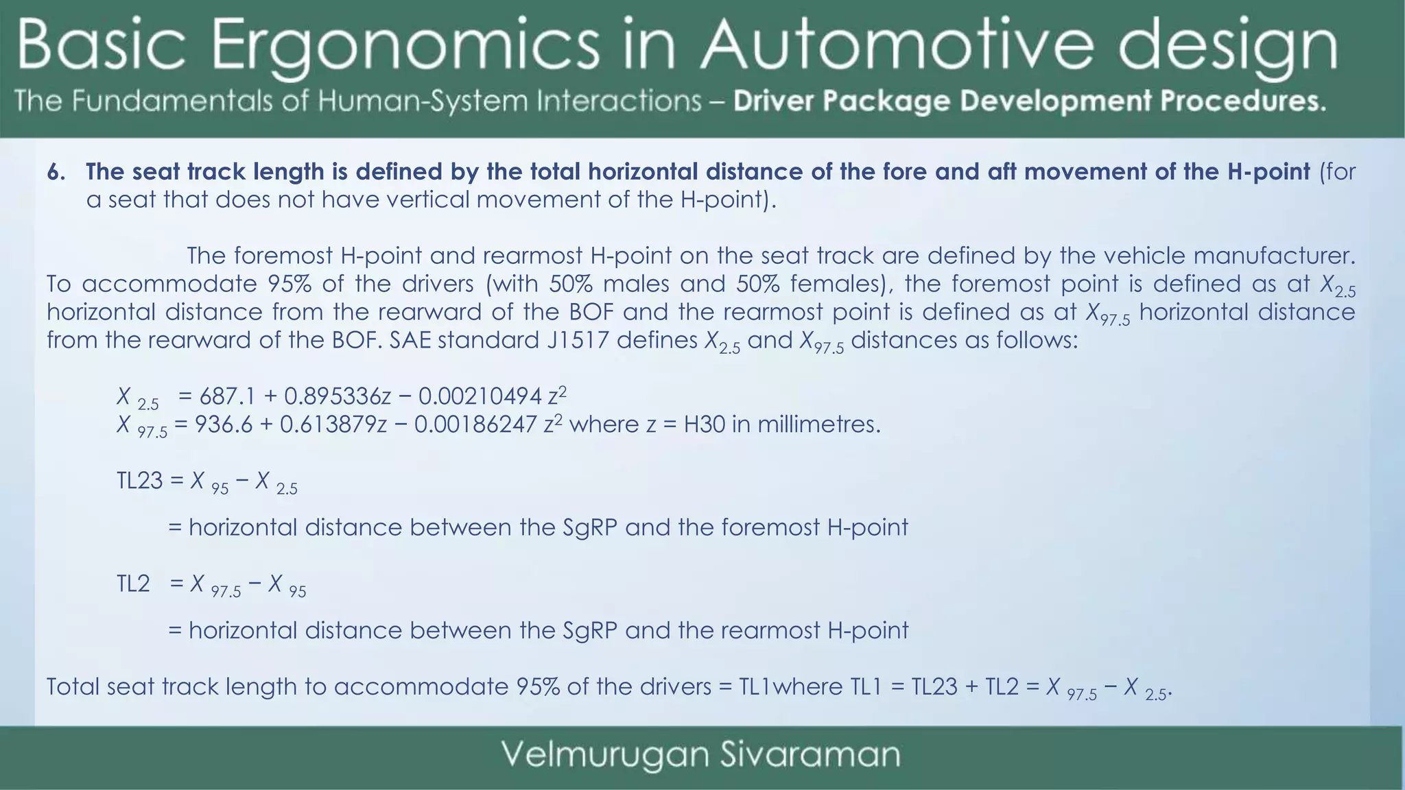 Basic ergonomics in automotive design | PDF