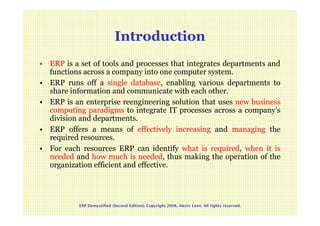 Basic erp concepts | PDF