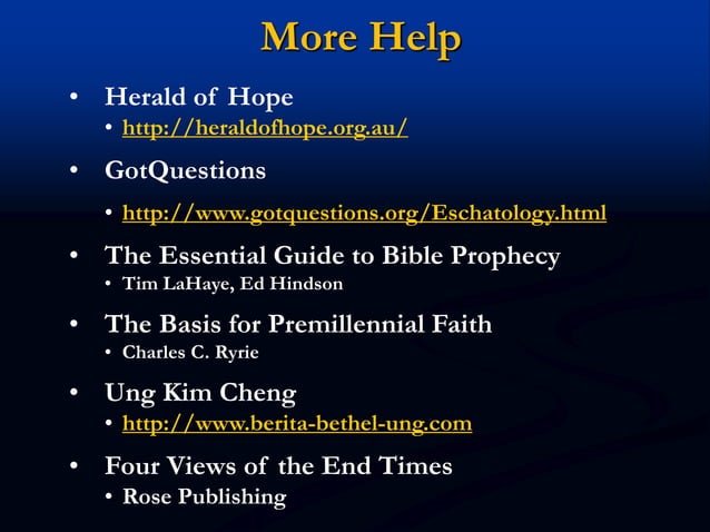 Basic Eschatology - Part 2 | PPT