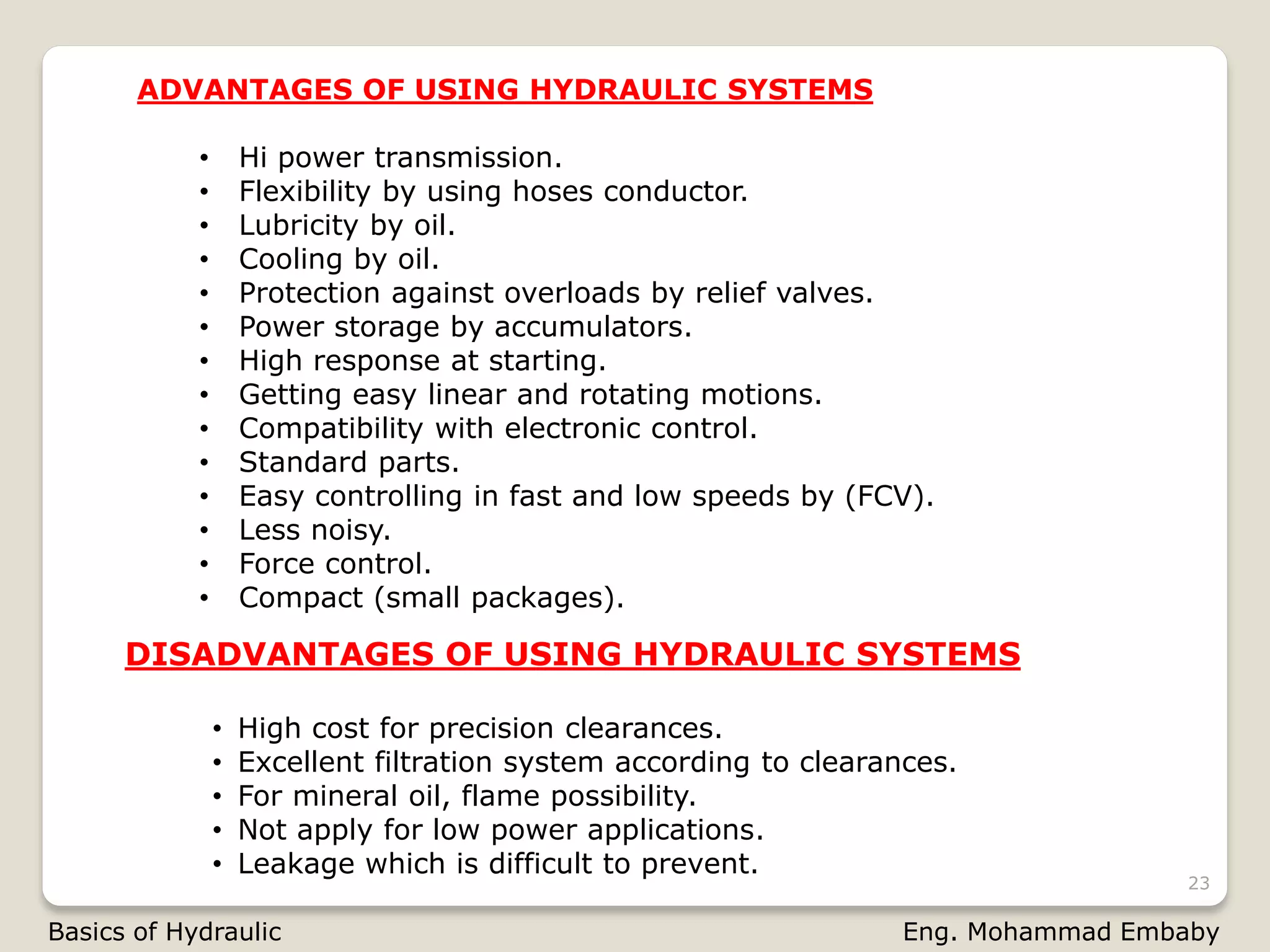 Basics of hydraulics- أساسيات الهيدروليك | PDF