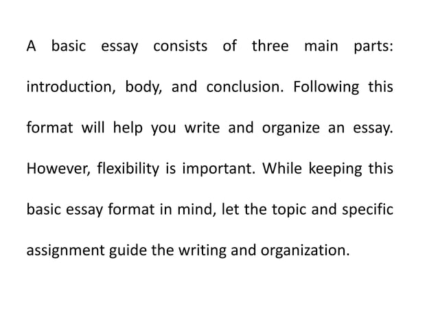 basic essay structure.pptx basic english | PPT