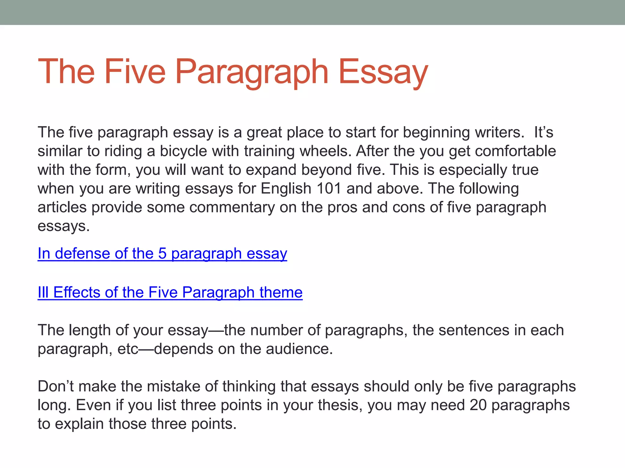 Basic Essay Structure | PPTX