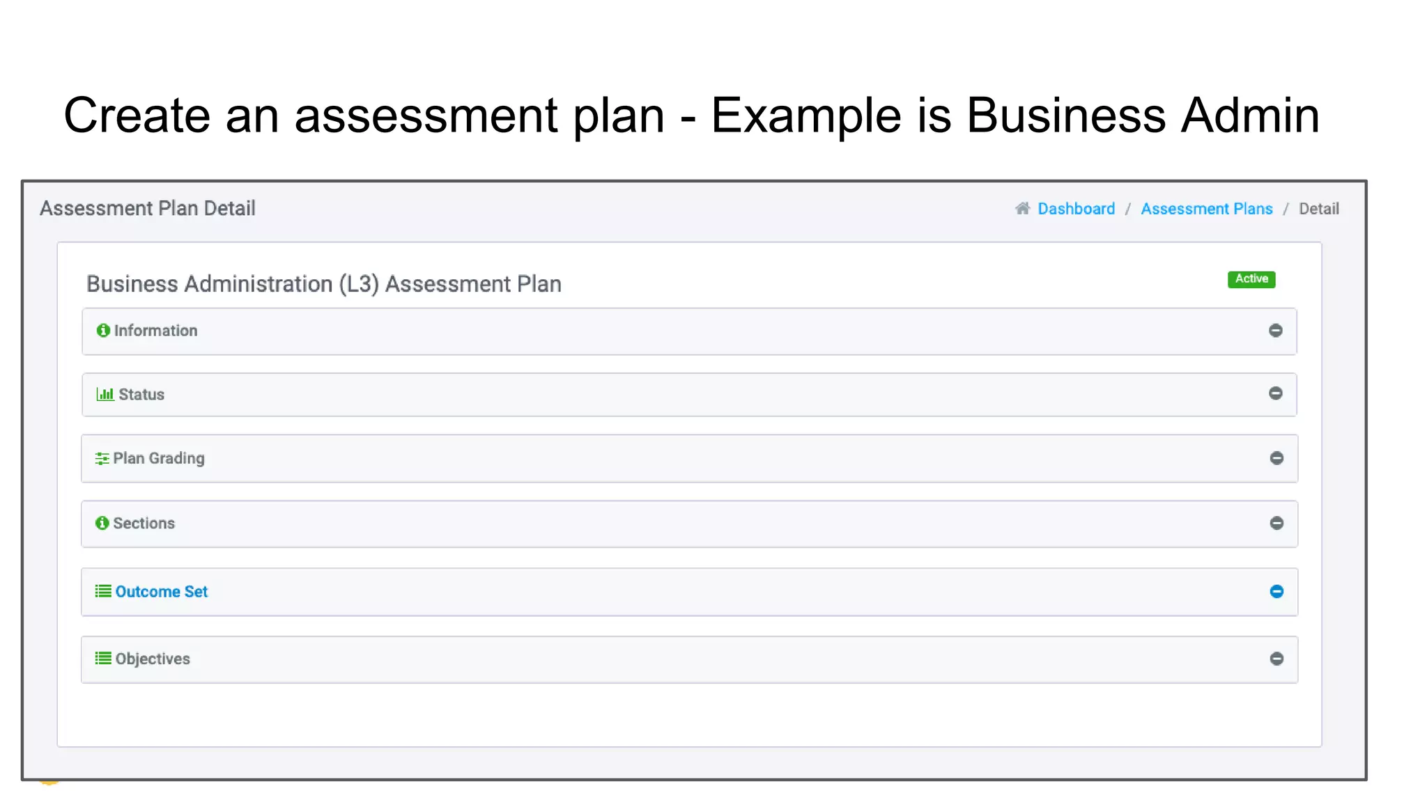 Apprenticeship Assessment & Curriculum Plan - Basic Example | PPTX