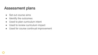 T Level Assessment & Curriculum Planning - Simple Example | PPTX