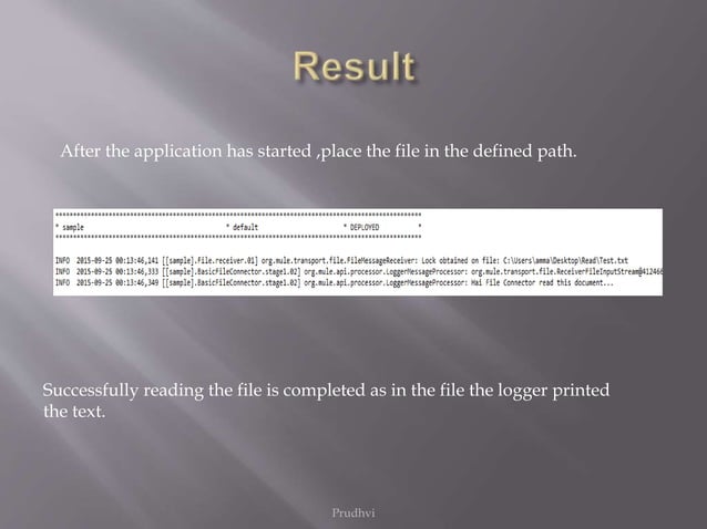 Basic example using file connector in anypoint studio | PPTX | Computing | Technology & Computing