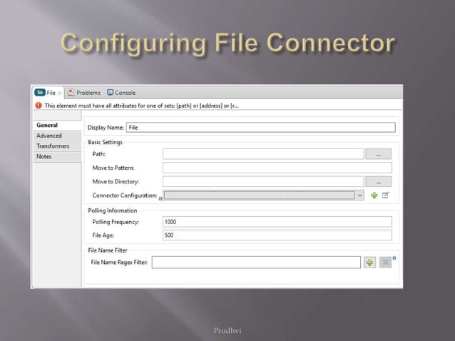 Basic example using file connector in anypoint studio | PPTX | Computing | Technology & Computing