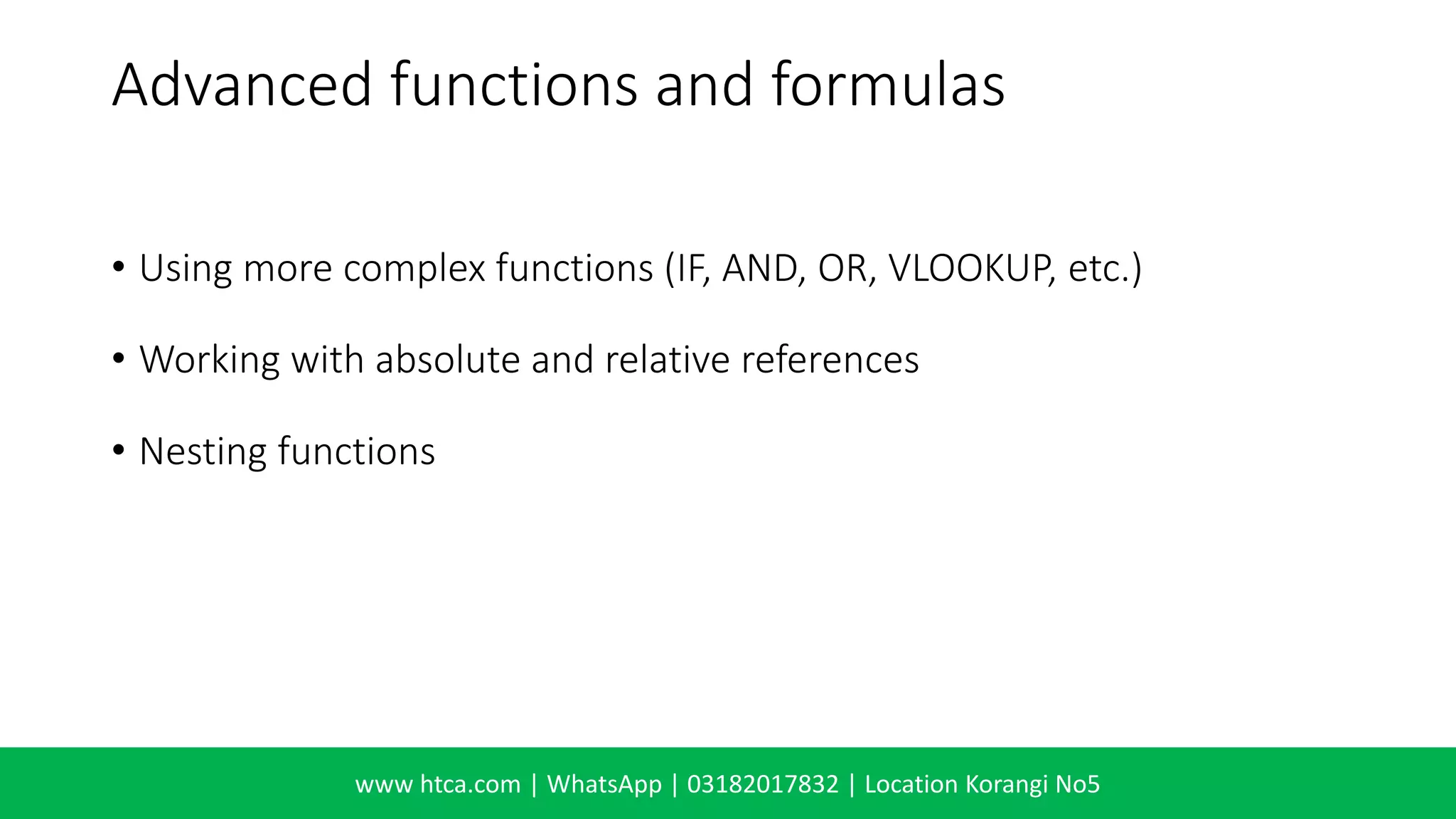 Basic Excel Course.pptx | Computer Software and Applications | Computing