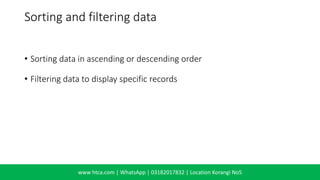 Basic Excel Course.pptx | Computer Software and Applications | Computing