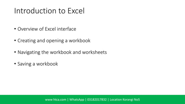 Basic Excel Course.pptx | Computer Software and Applications | Computing