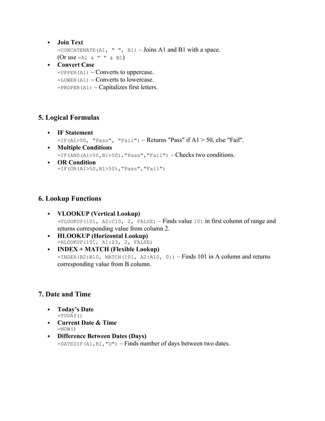 Excel for Data Analytics - Basic Excel Formulas.docx