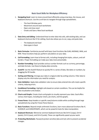 Basic Excel Skills for Workplace Efficiency.docx