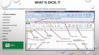 Basic excel training | PPTX