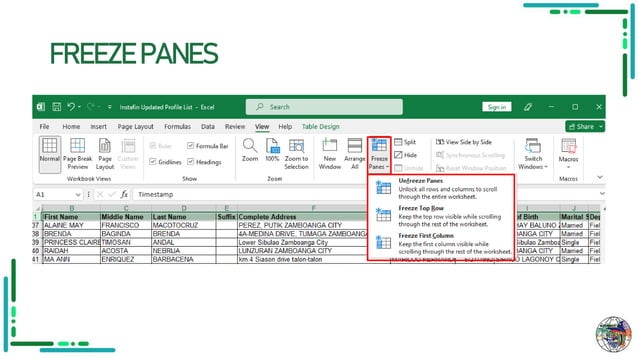Basic Excel Training.pptx | Computing | Technology & Computing