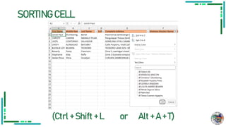 Basic Excel Training.pptx | Computing | Technology & Computing