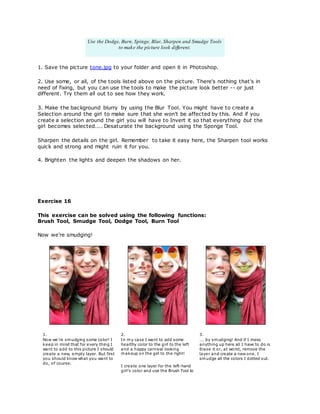 Basic exercises for photoshop | DOCX