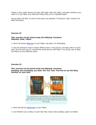 Basic exercises for photoshop | DOCX