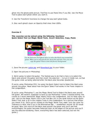 Basic exercises for photoshop | DOCX