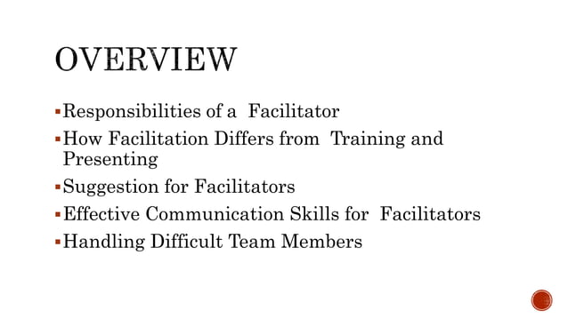Basic facilitation skills | PPTX