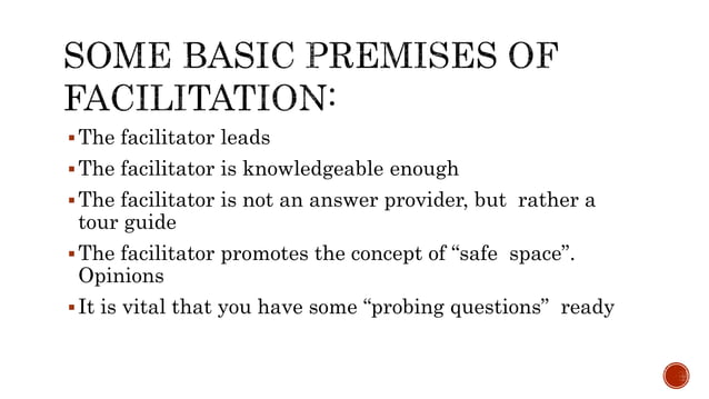 Basic facilitation skills | PPTX