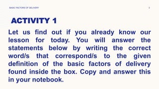 BASIC FACTORS OF DELIVERY PRESENTATION.pptx