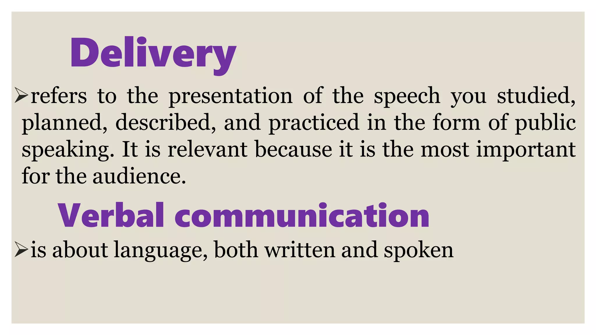Basic factors of delivery eng7 lesson | PPTX