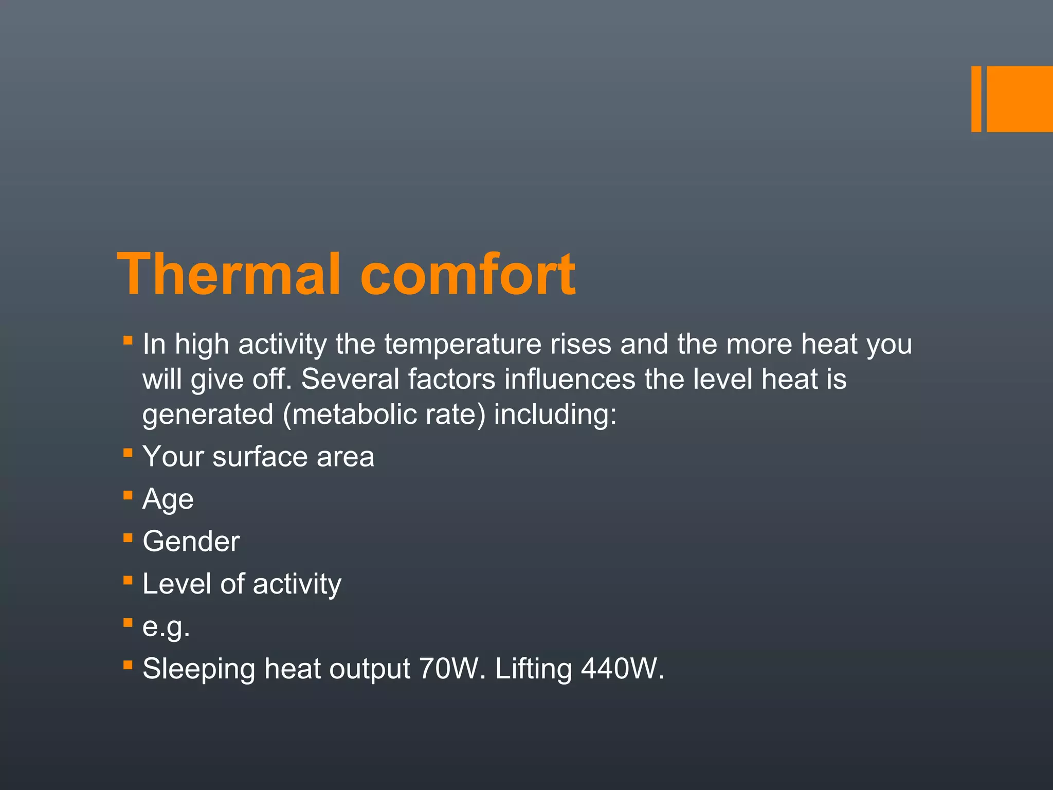 Basic factors that affect human comfort | PPT