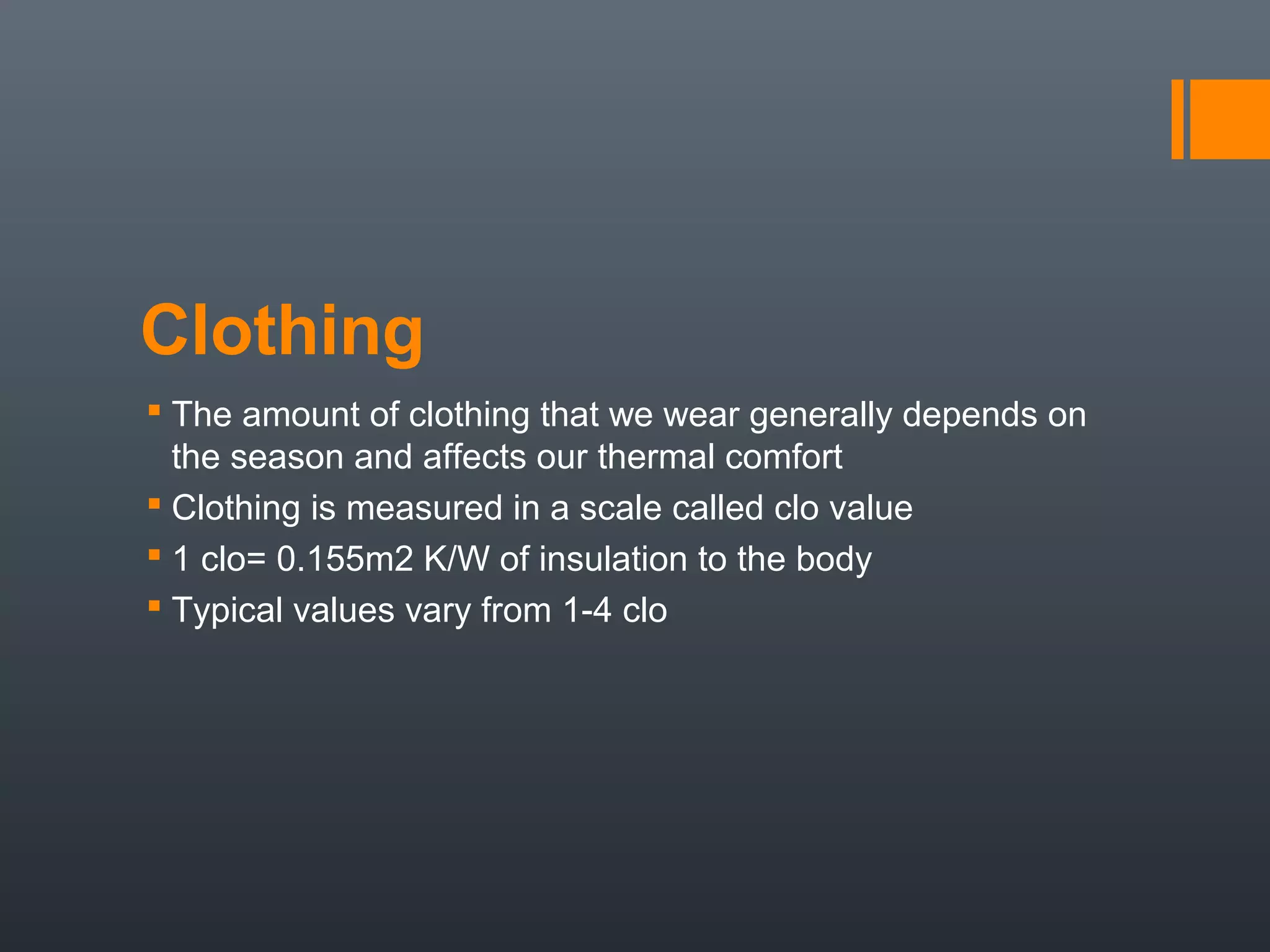 Basic factors that affect human comfort | PPT