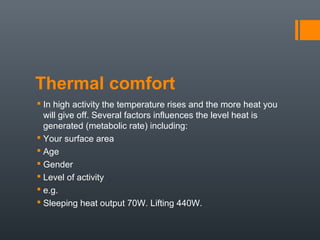 Basic factors that affect human comfort | PPT