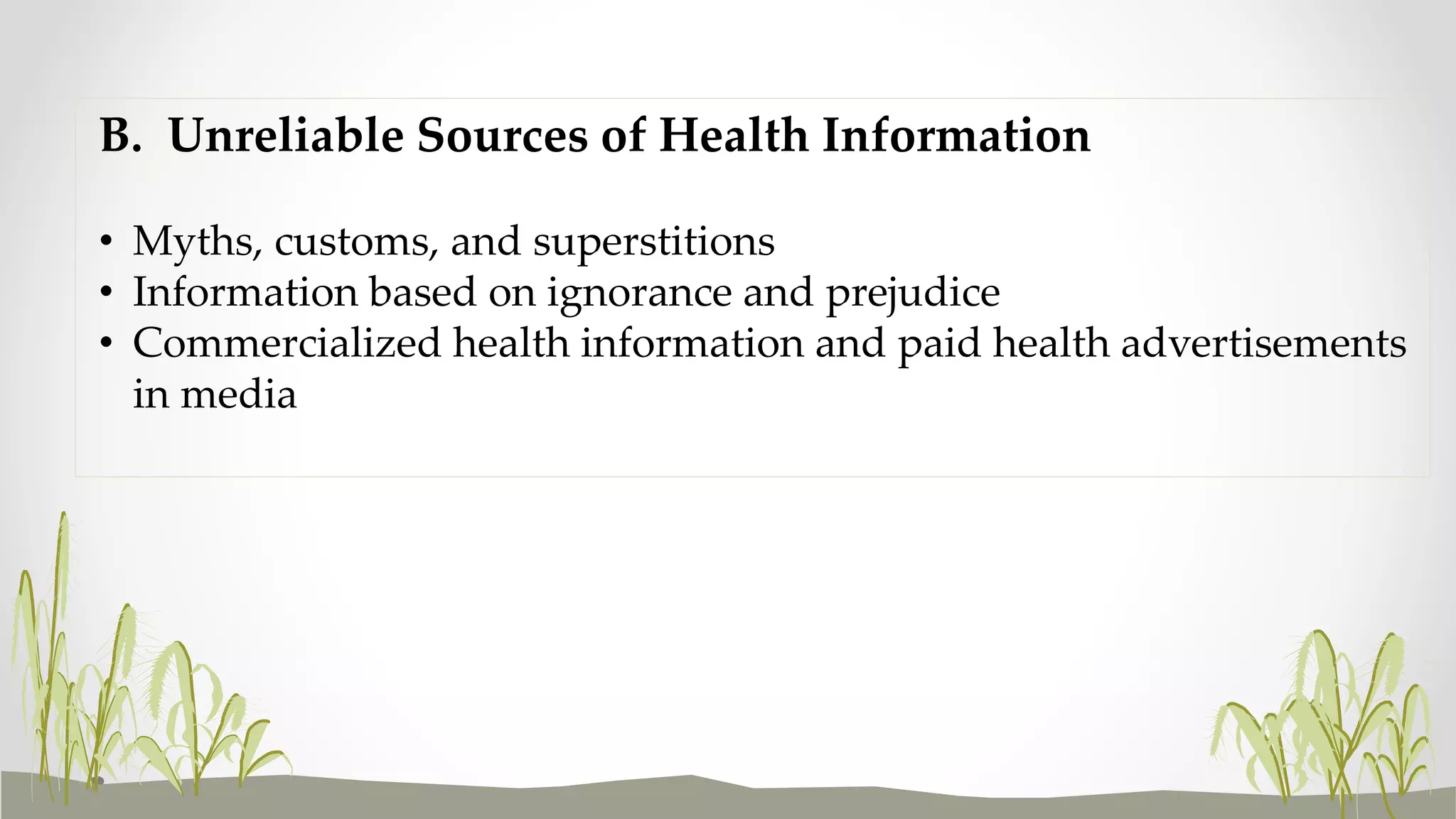 Basic facts about consumer health | PPTX