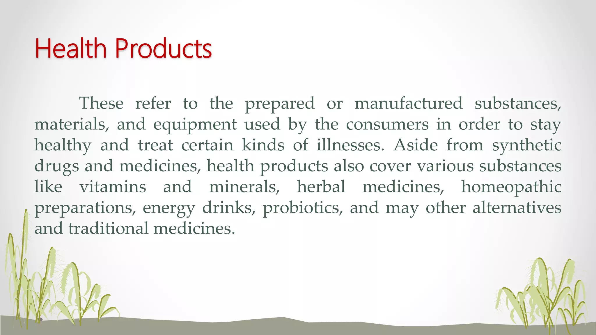 Basic facts about consumer health 2 | PPTX