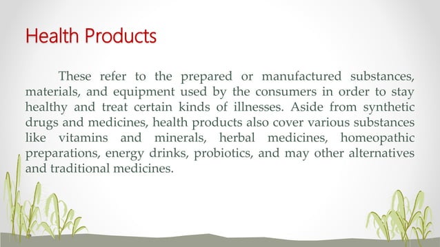Basic facts about consumer health 2 | PPT