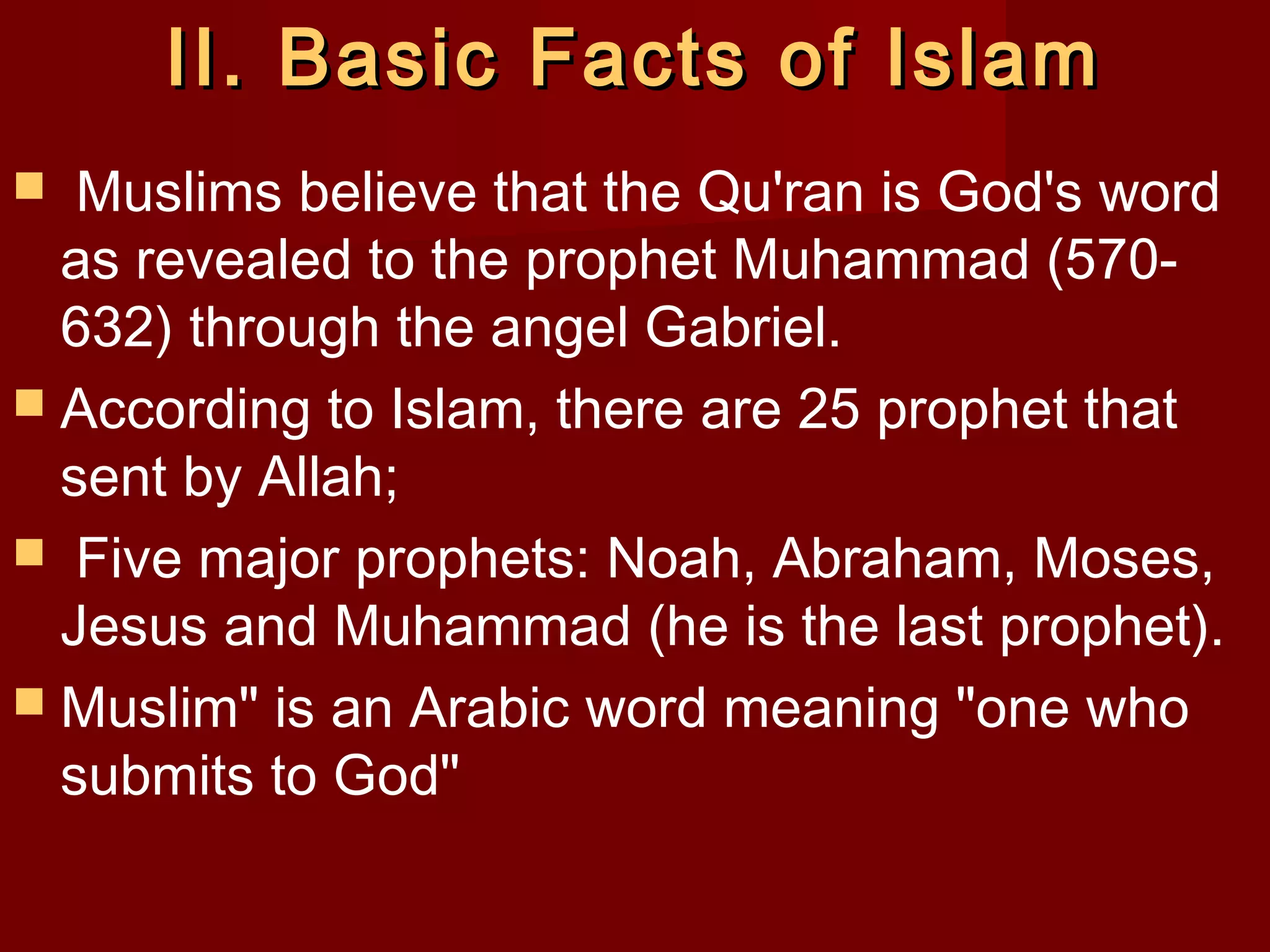 Basic facts of islam | PPT