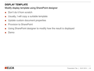 Basic SharePoint search | PPTX