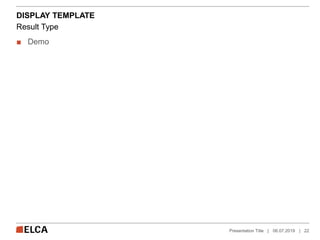 Basic SharePoint search | PPTX