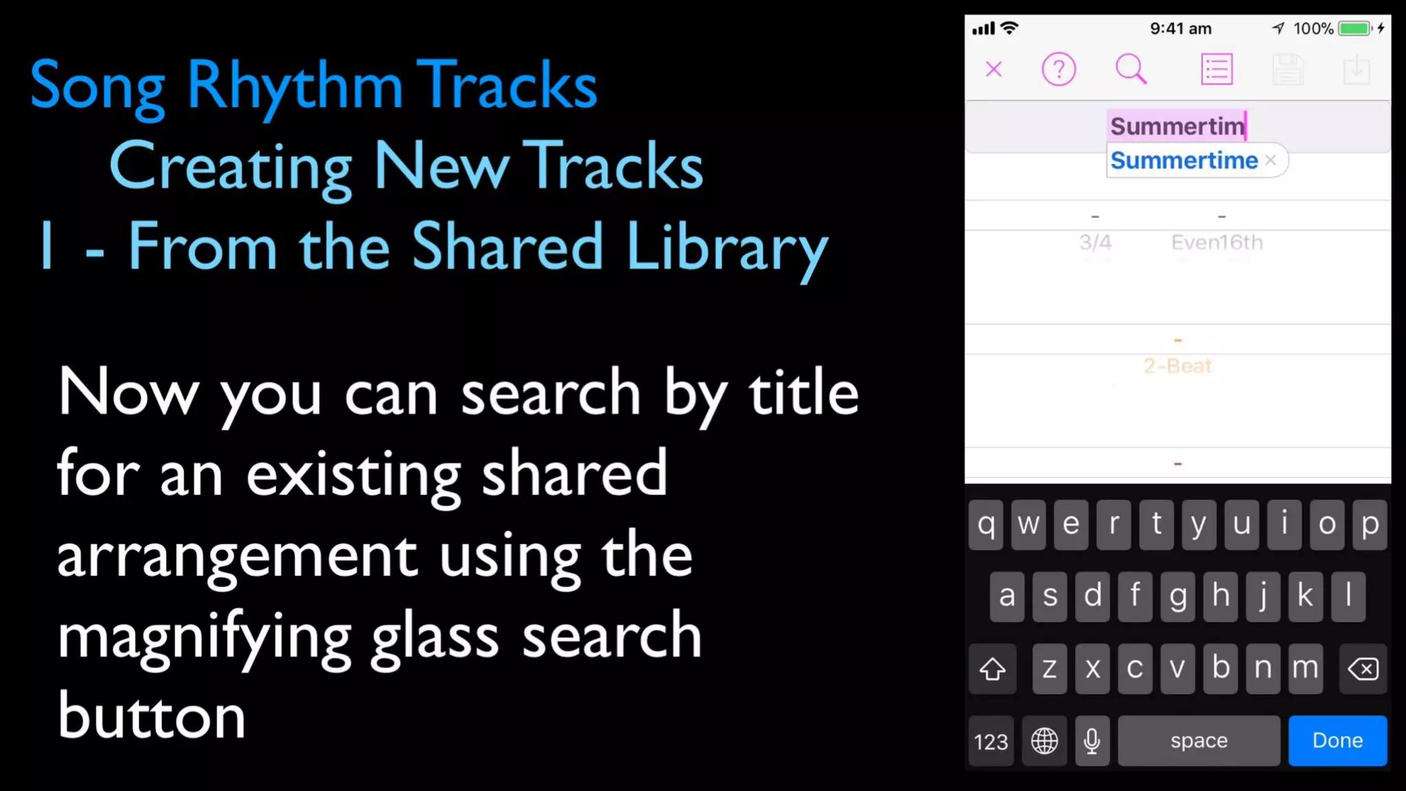 Basic Features - Song Rhythm Tracks | PDF