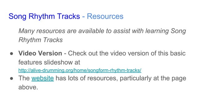Basic Features - Song Rhythm Tracks | PDF