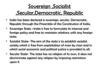 Basic features of Indian Constitution | PPT