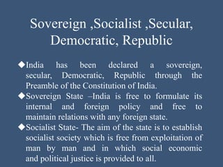 BASIC FEATURES OF INDIAN CONSTITION .ppt